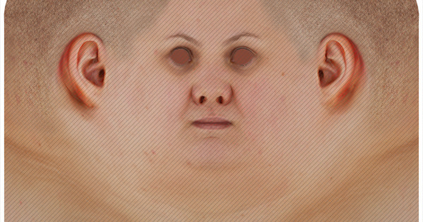 Female head texture map 47